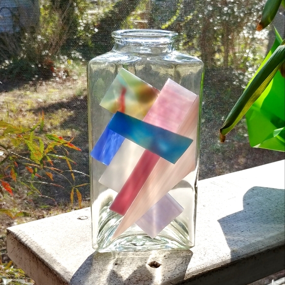 A Peace of My Mind | Accents | Upcycled Art Glass Vase Stained Glass ...
